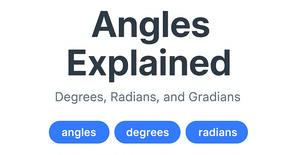 Angles Explained: Degrees, Radians, and Gradians Compared | Unitconvr